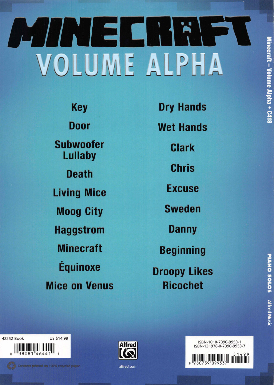 Minecraft: Volume Alpha – Sheet Music Selections from the Video Game ...